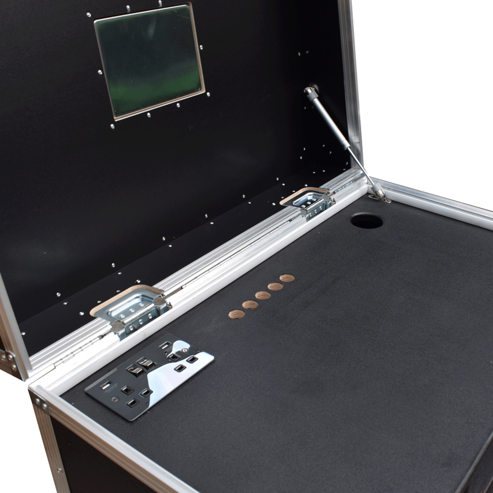 5 Drawer Backline Tool Flightcase With 3u Rack Space And Power