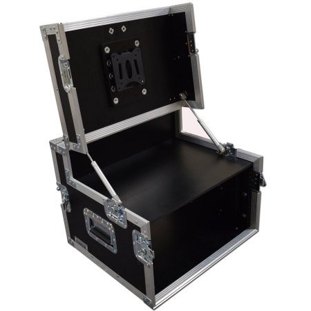 5u 19" Rack Flight Case With Hinged Top + VESA Mount