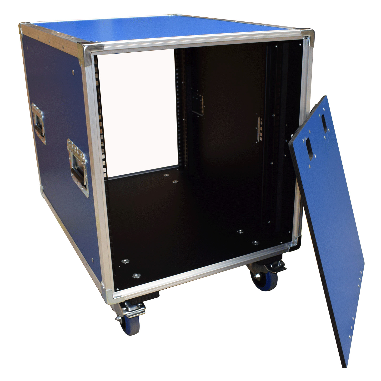12u 19" Slam Rack Flight Case In Blue