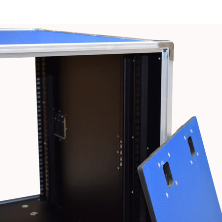 12u 19" Slam Rack Flight Case In Blue