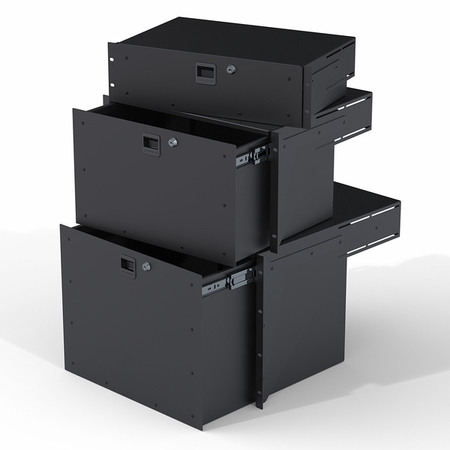 2u Heavy Duty Rack Drawer with Slam Lock 10" Deep