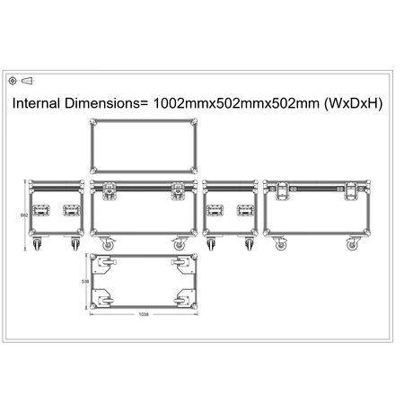 Spider Cable Trunk Road Trunk Flight Case (1000mm)